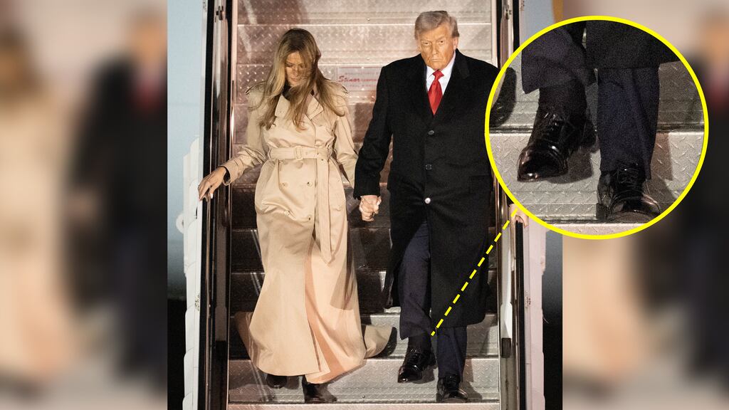 Donald Trump, 79, Shows Cankles as He Gingerly Descends From Air Force One