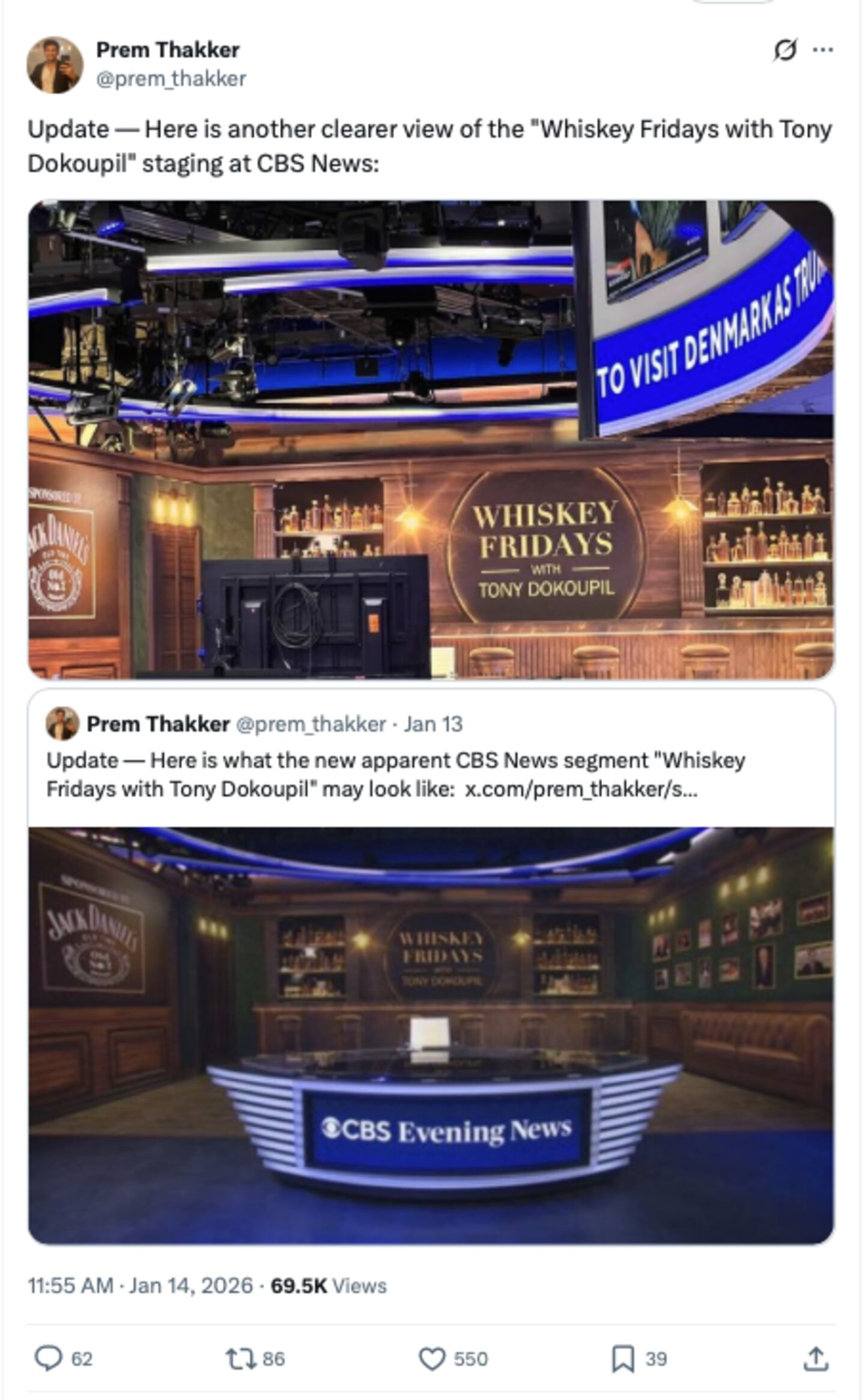 CBS Cooked Up ‘Whiskey Fridays’ Stunt for MAGA-Coded Anchor