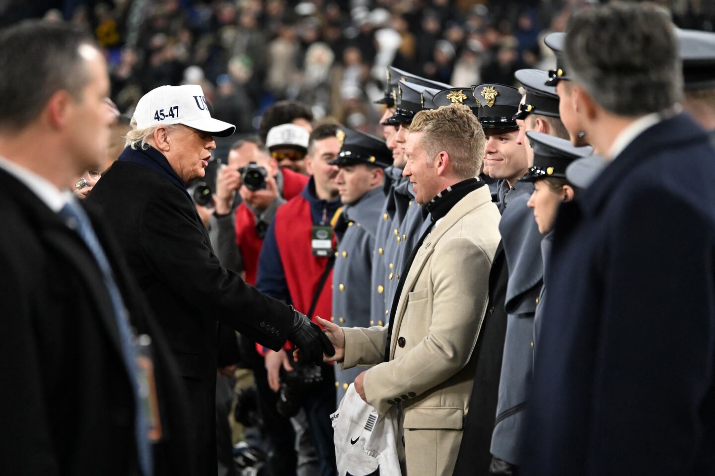 Trump, 79, Brags About Tacky White House Signs During Army-Navy Game