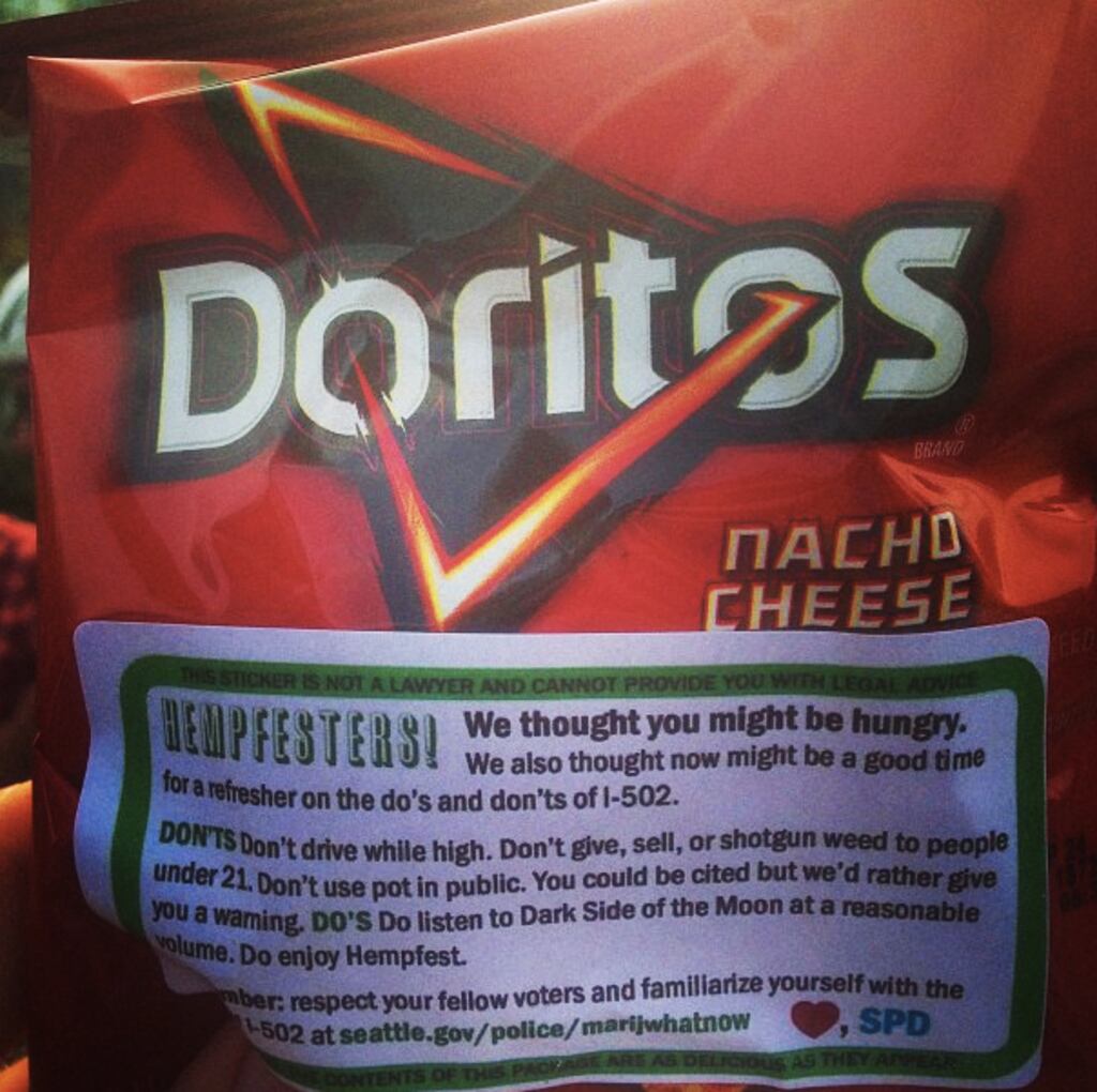 Seattle Police Hand Out Doritos at Hempfest