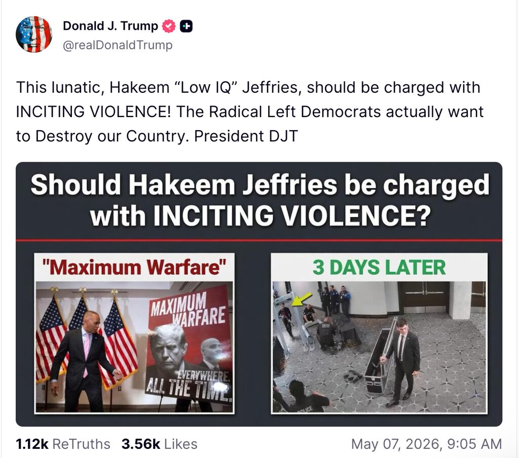 Trump Busted Over ‘Maximum Violence’ Threat Against Top Enemy