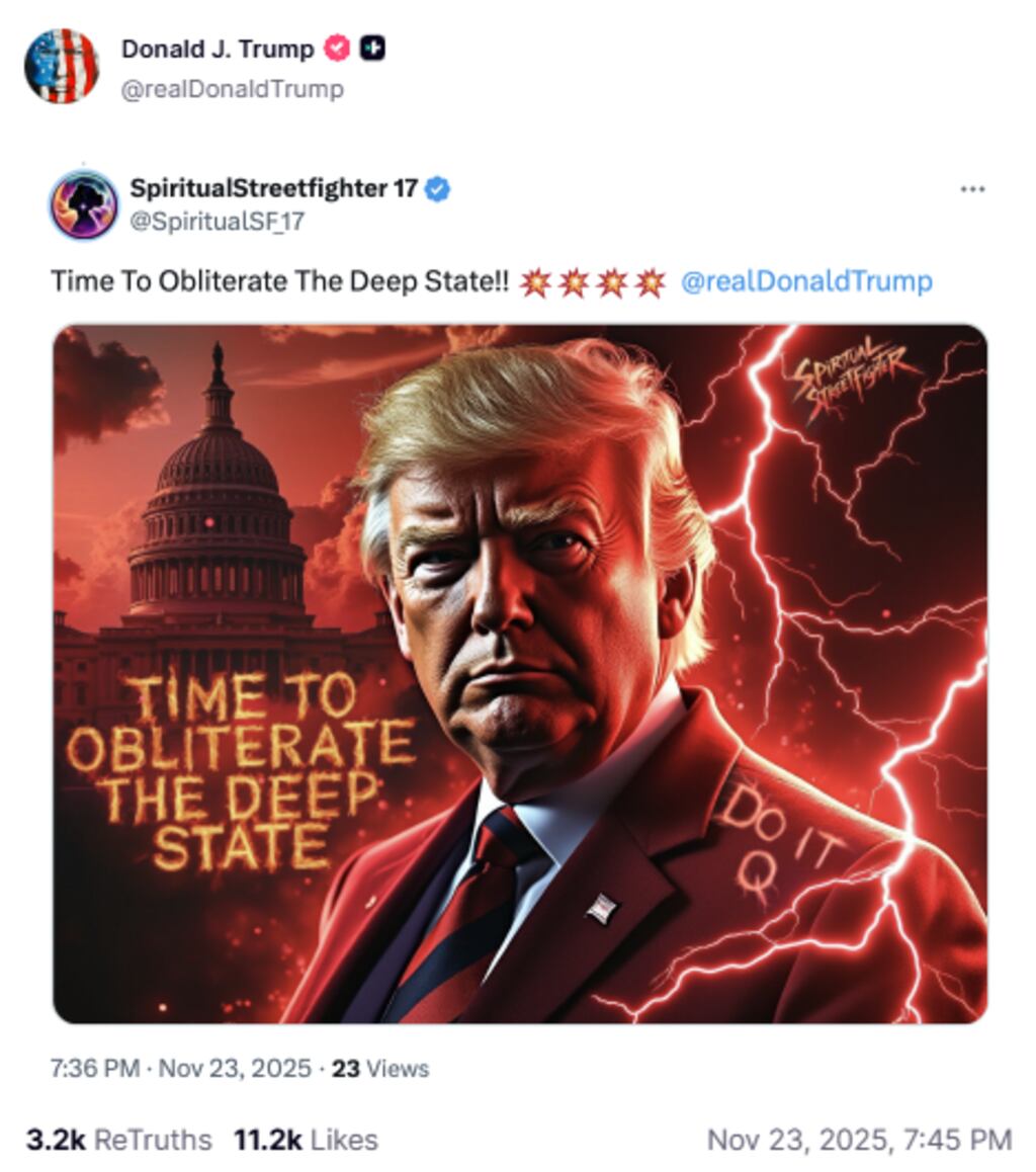 Donald Trump, 79, Posts Wild AI Pics to Try to Justify Death Threats