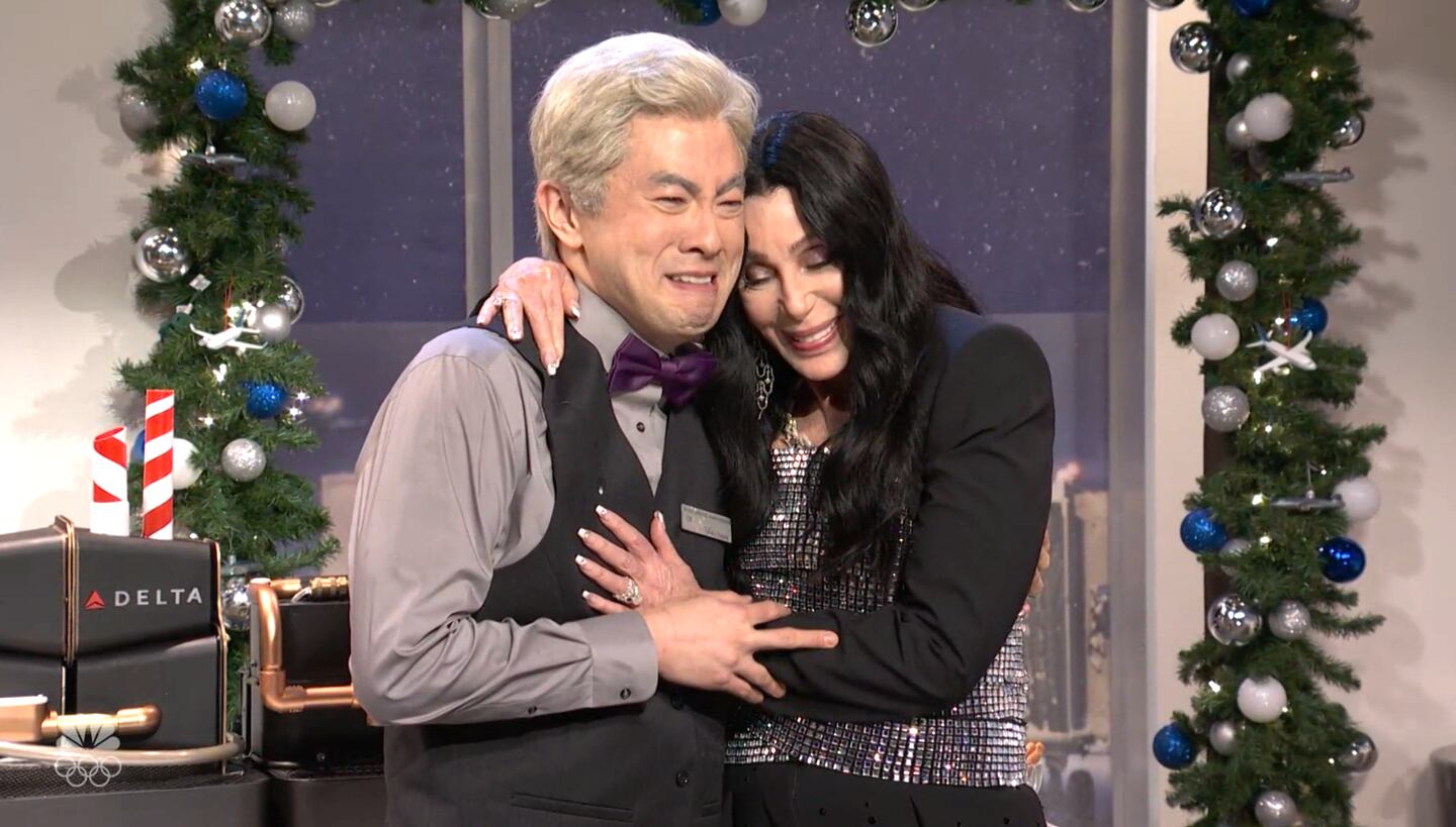 ‘SNL’ Star Bowen Yang Gets Tearful Sendoff From Cher and Ariana Grande