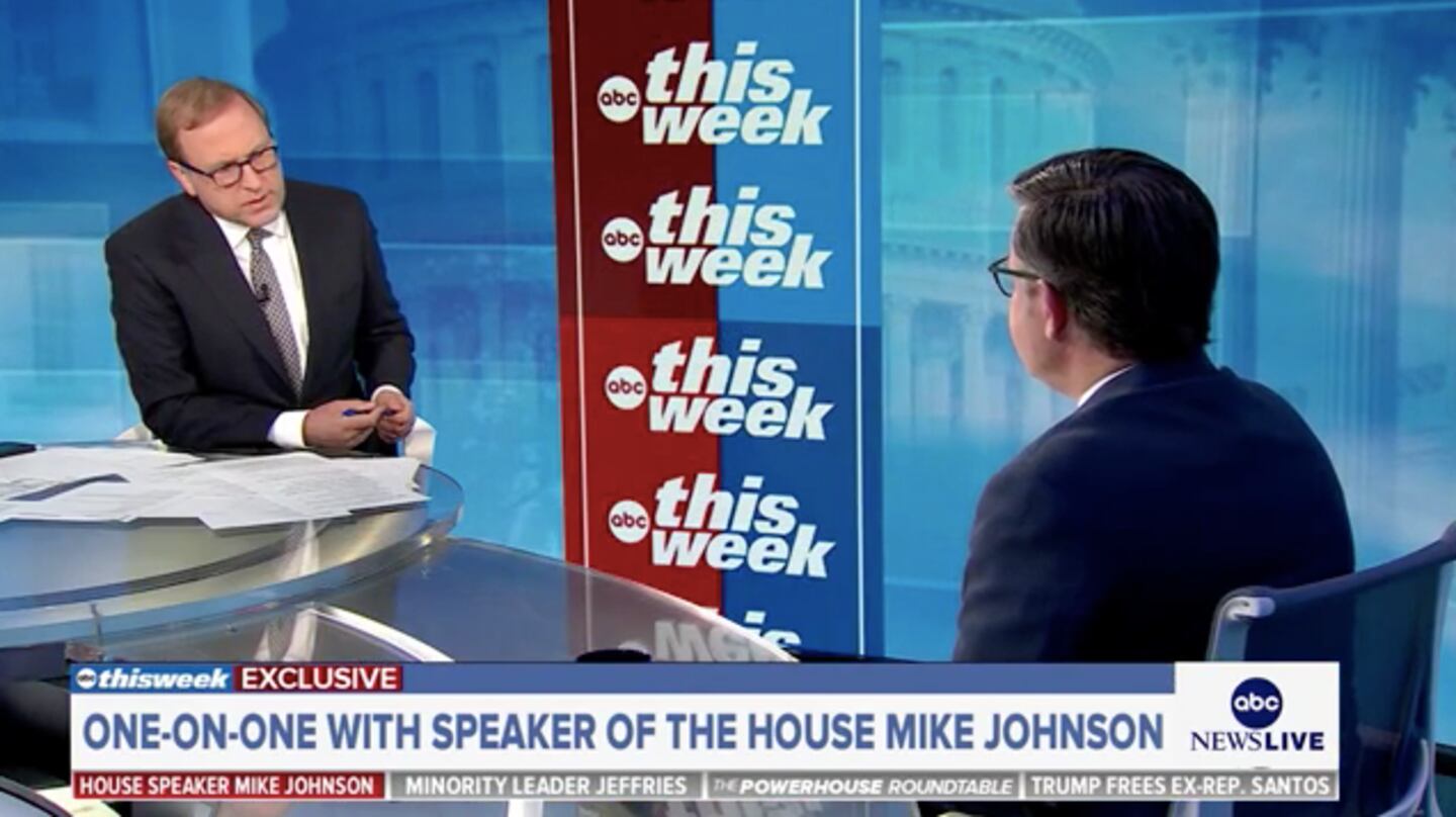 Cornered Mike Johnson Scrambles as ABC Host Grills Him Over Epstein ...