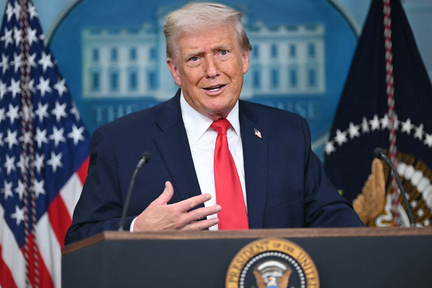 Trump, 79, Lathers on Hand Makeup for Bonkers Press Conference