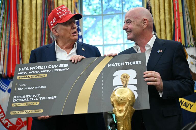 President Trump Tries to Grab Solid Gold World Cup for Blinged-Up Oval ...