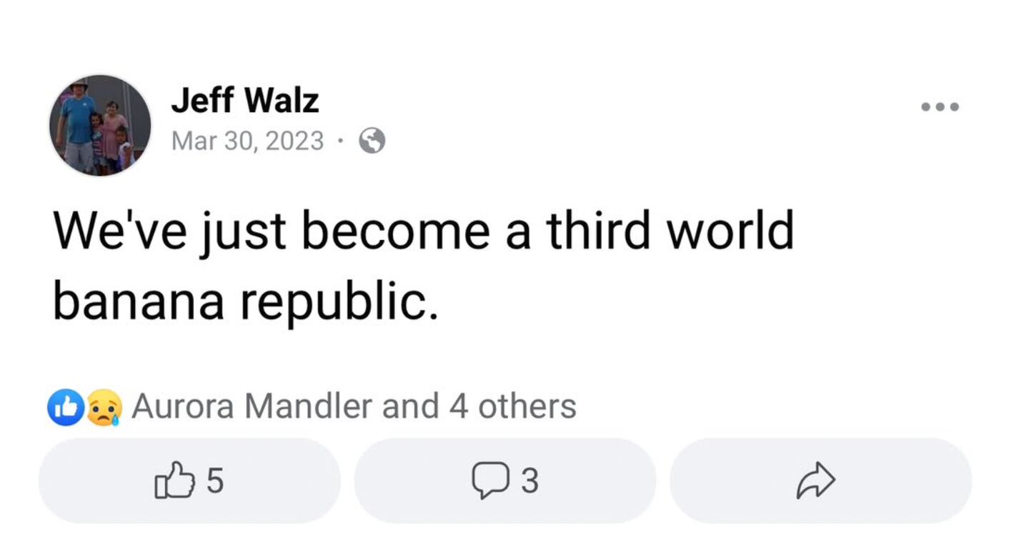 Tim Walz’s Trumpy Florida Brother Jeff Breaks Silence on Facebook Tirade