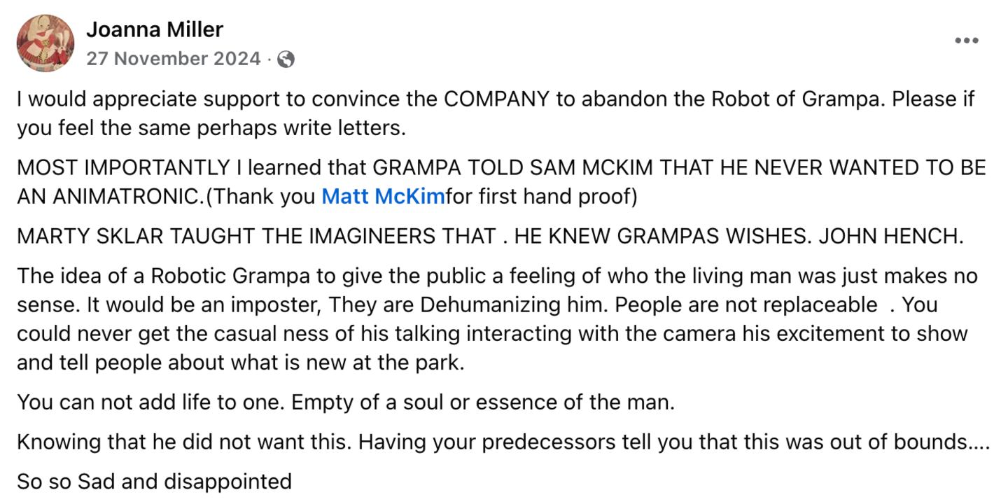 Walt Disney’s Granddaughter Says Bringing Him Back as Robot Is an ...