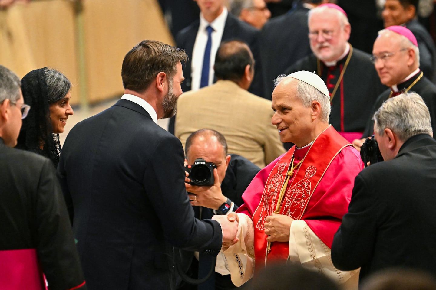 Pope Leo Jabs Donald Trump With JD Vance in Audience During Inaugural Mass
