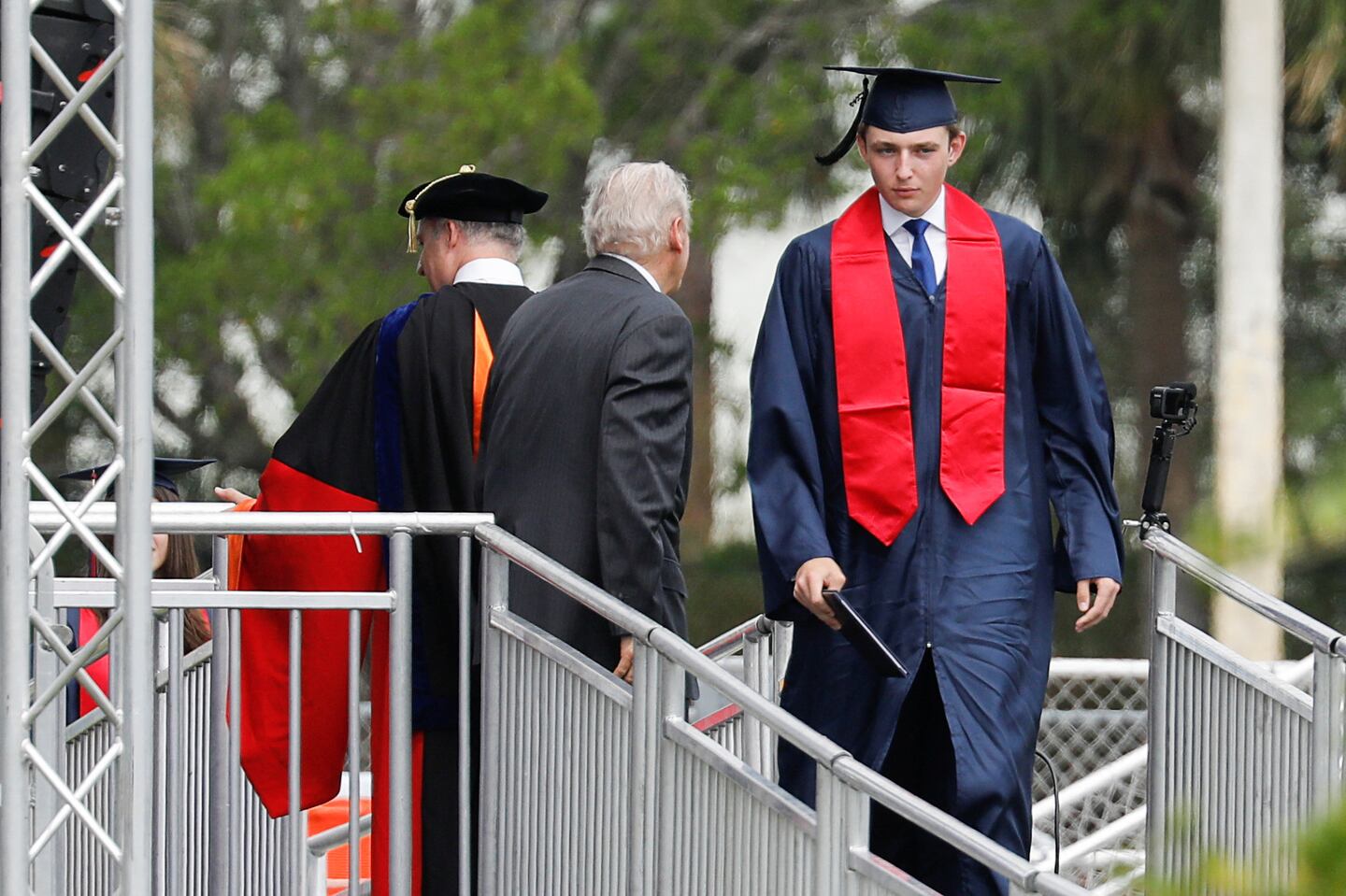 Donald Trump Gets Front Row View at Barron’s High School Graduation