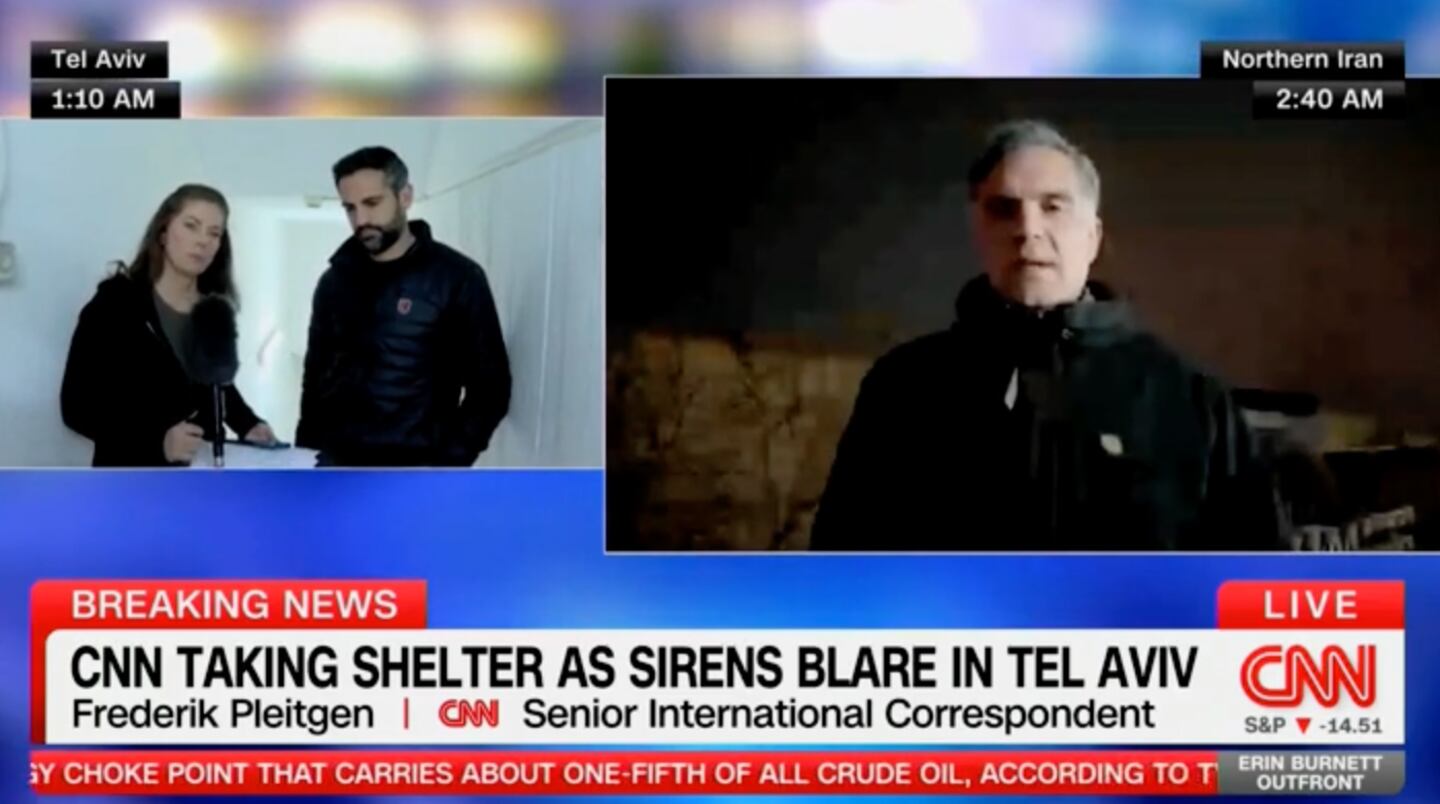 CNN Host Erin Burnett Forced to Take Shelter During Live Interview in ...