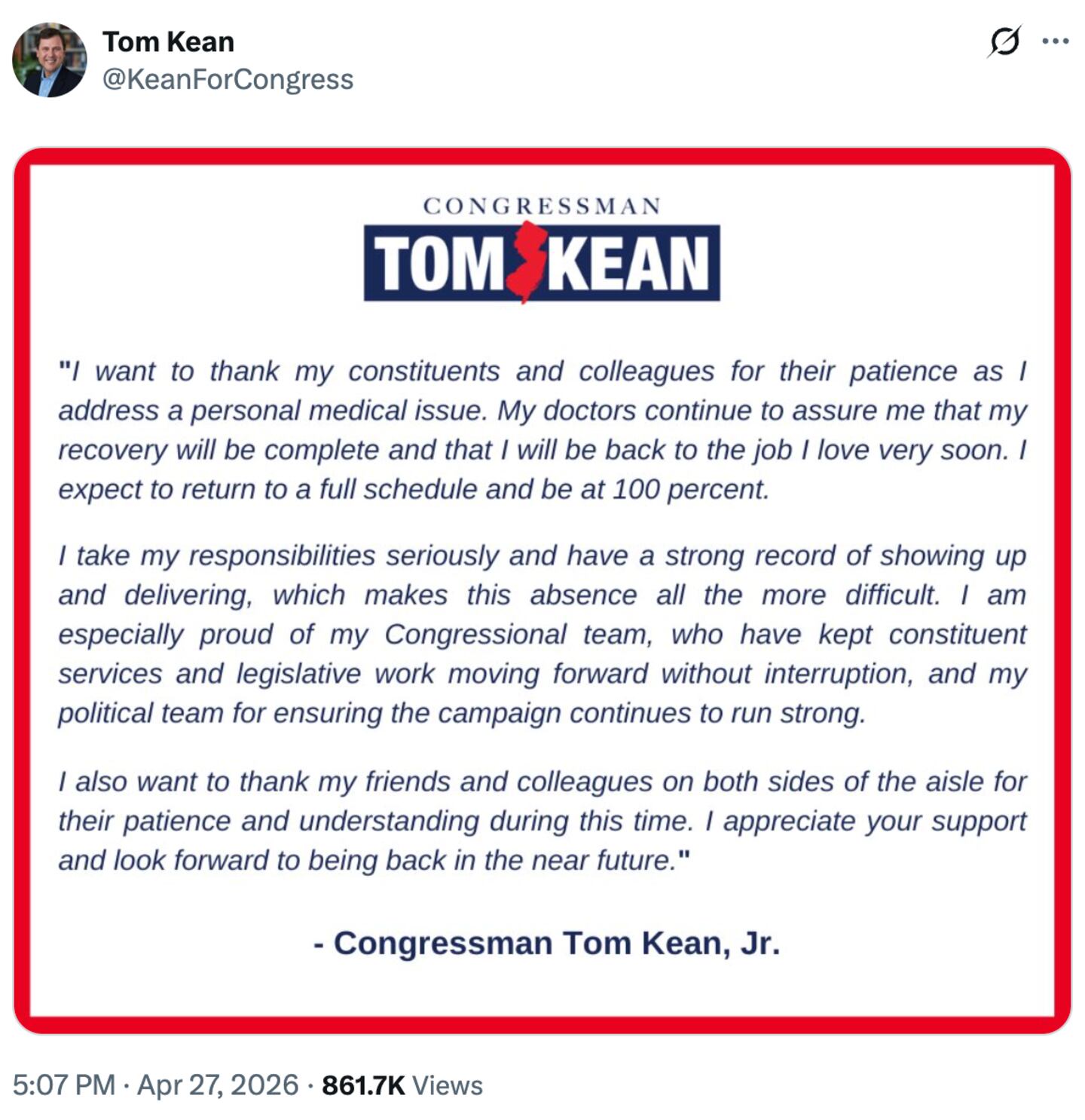 Missing GOP Rep Tom Kean Jr. Saga Takes Twist as New Documents Surface