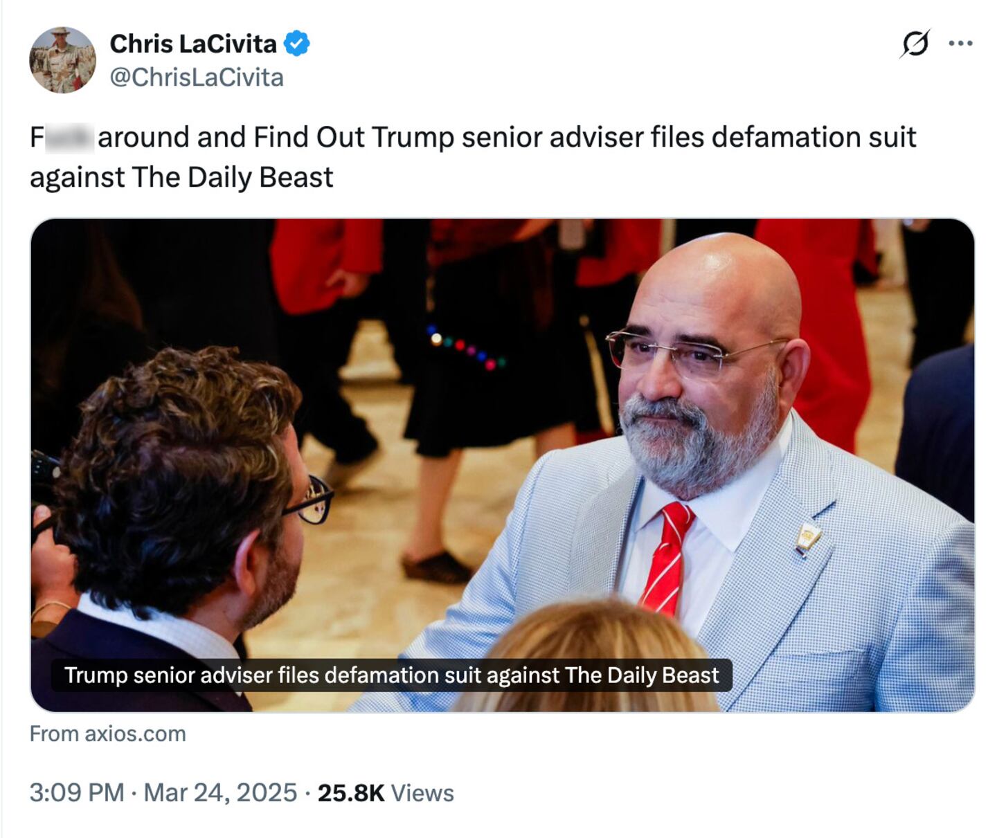 Trump Aide Chris LaCivita Ditches Lawsuit Without Handing Over Tax Returns