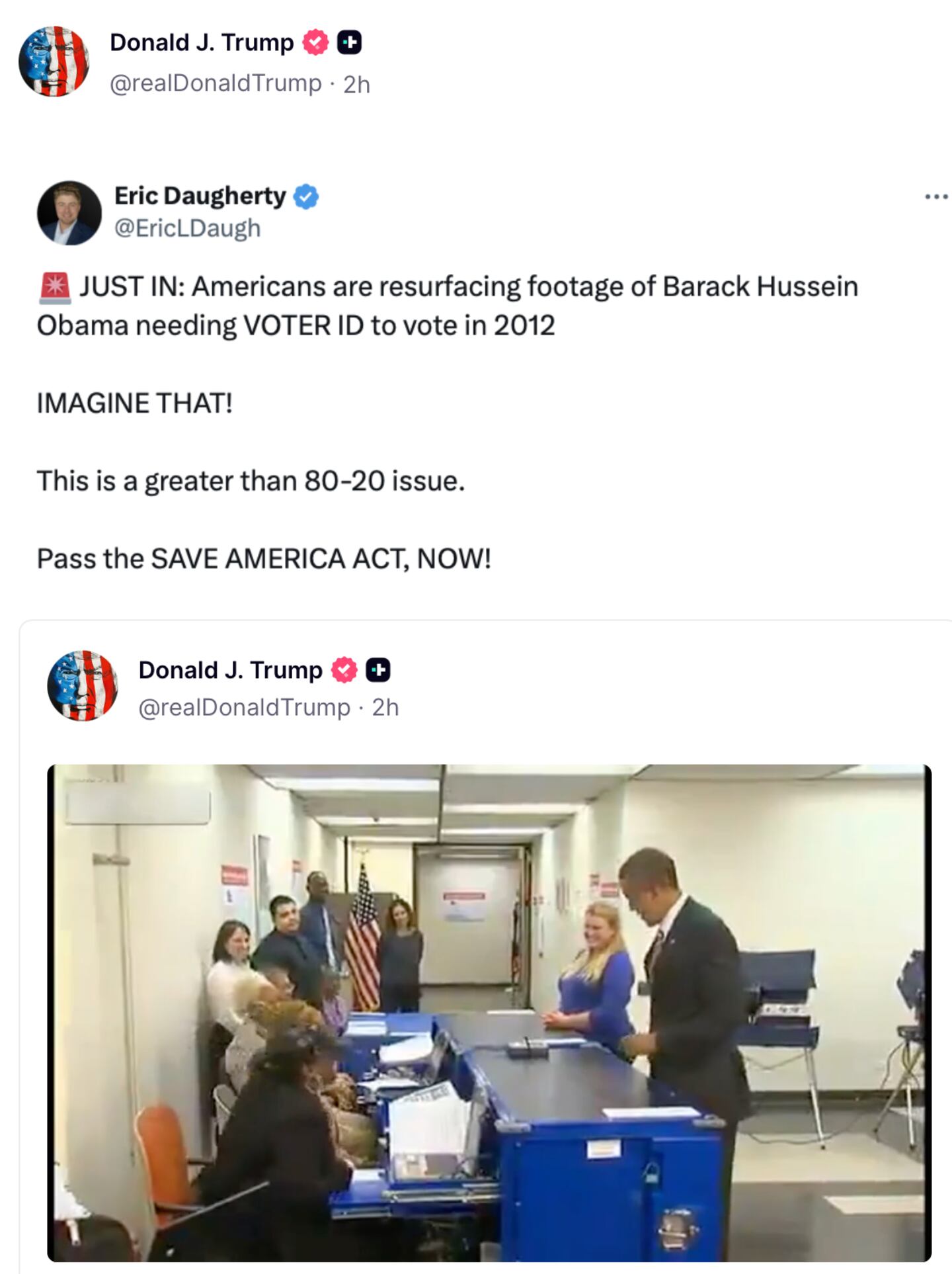 Trump Posts Vile Video of Barack and Michelle Obama in Manic Late-Night ...