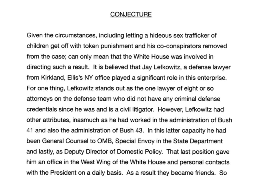 Jeffrey Epstein's Disgraced Lawyer Jay Lefkowitz Who Secured Sweetheart ...