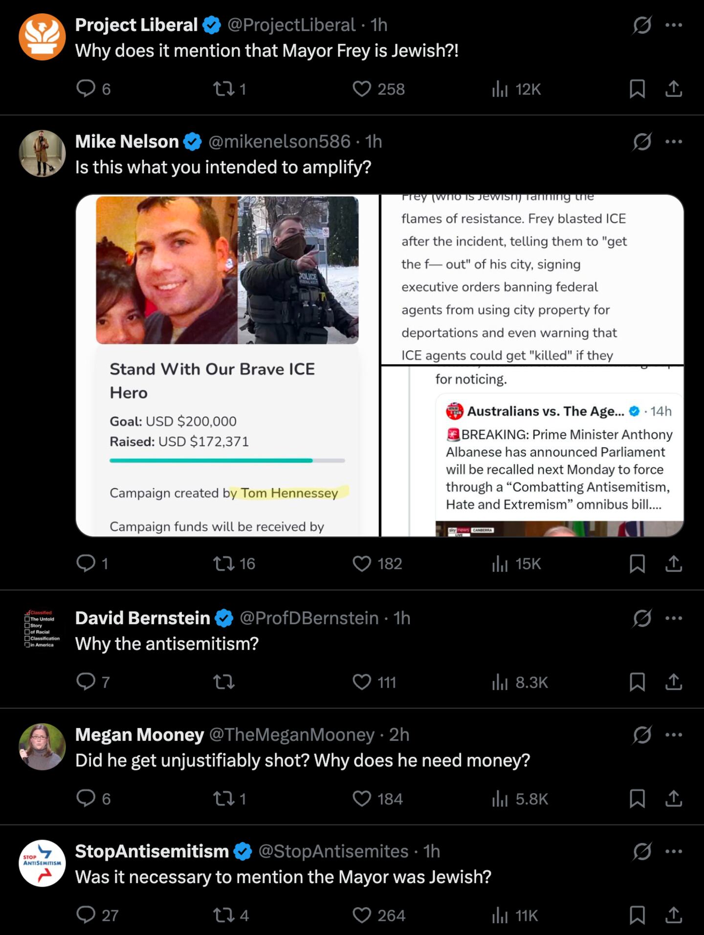 Fundraiser for ICE Killer Is Busted Spewing Antisemitism