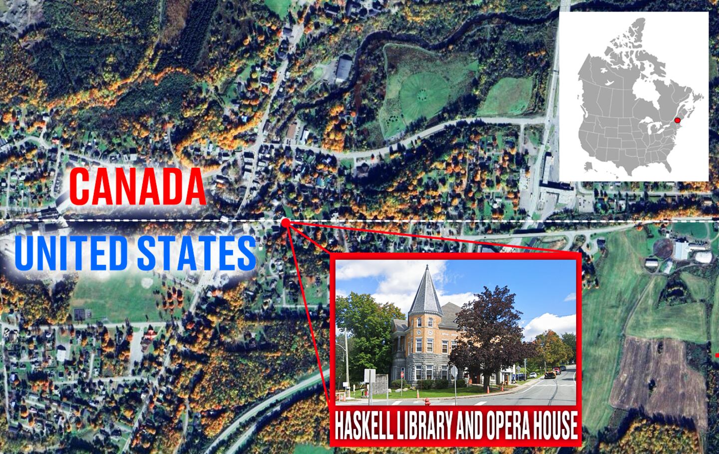 Kristi Noem Takes Bizarre Revenge on Canadians at Haskell Free Library ...