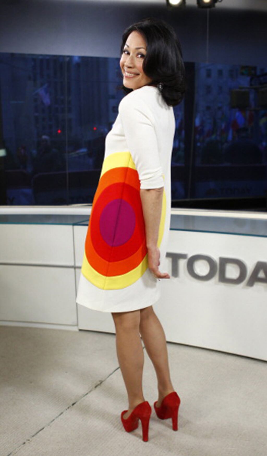 Ann Curry’s Crazy ‘Today’ Show Style: Bright Dress and Spike Heels