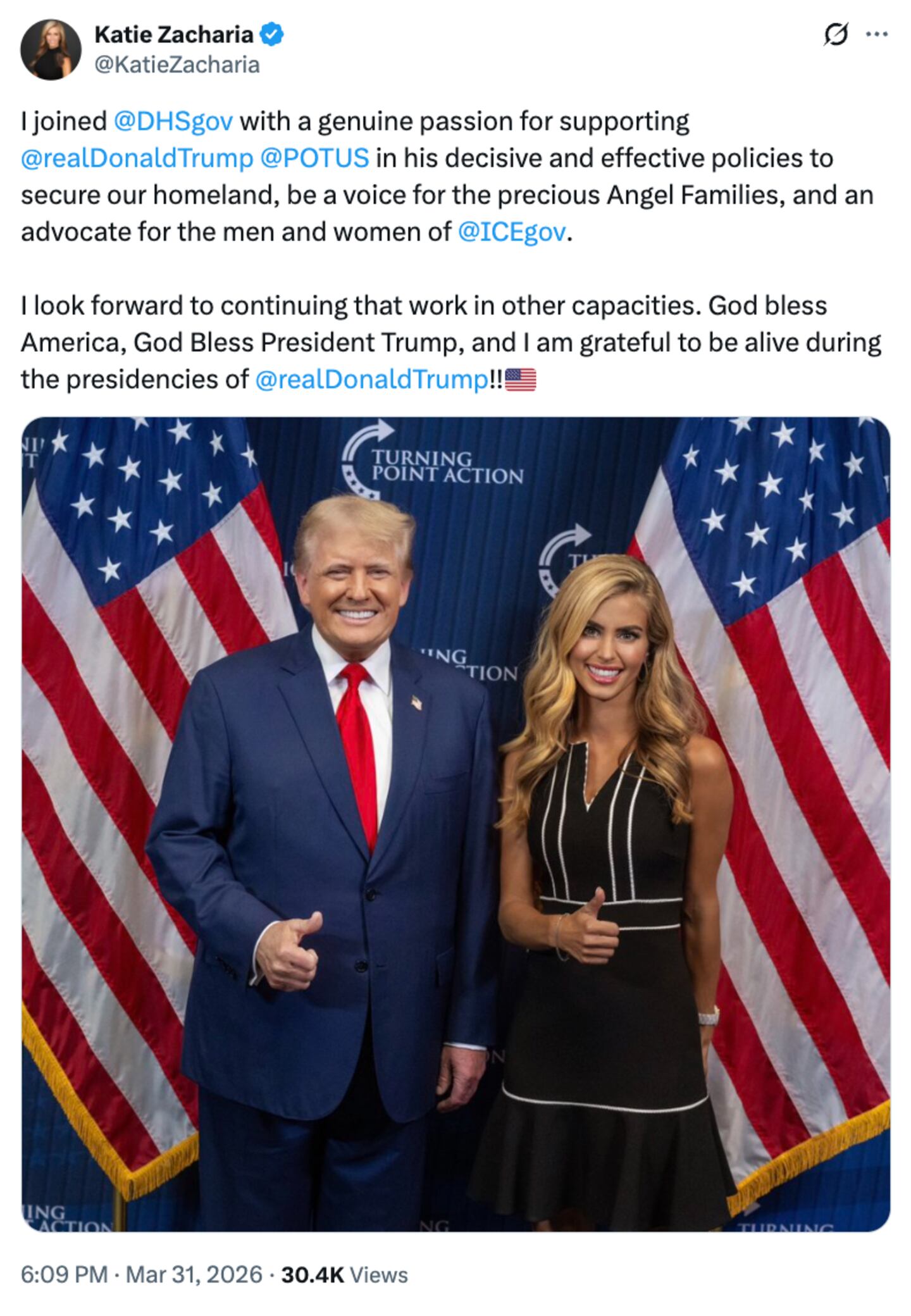 New DHS Mouthpiece Katie Zacharia Quits Over Ties to ICE Barbie Kristi ...
