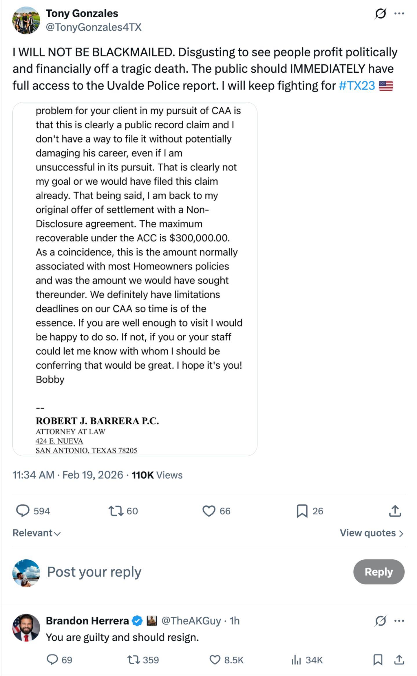 Gun Nut Candidate Brandon Herrera Brutally Drags MAGA Rep. Tony ...
