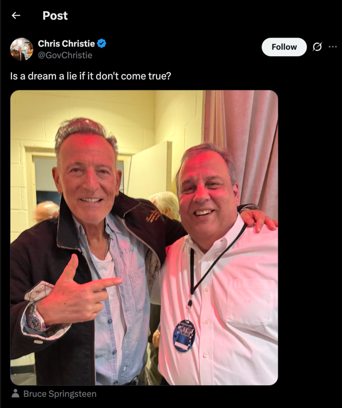 Chris Christie Fires Back After Snub From Trump’s Rocker Nemesis Bruce ...