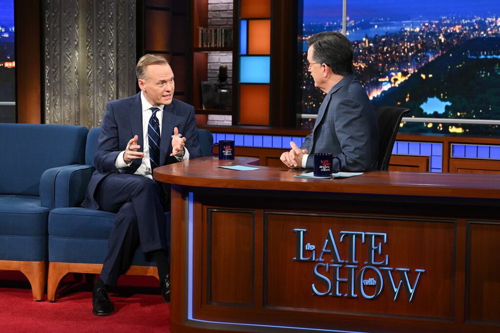 Colbert Recruits Ousted CBS Anchor John Dickerson in Epic Troll of MAGA ...