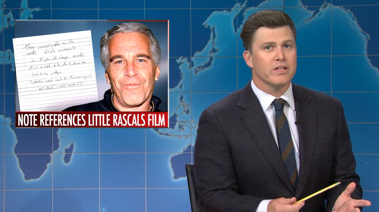 Colin Jost Stuns ‘SNL’ Crowd With Wild Jeffrey Epstein Joke