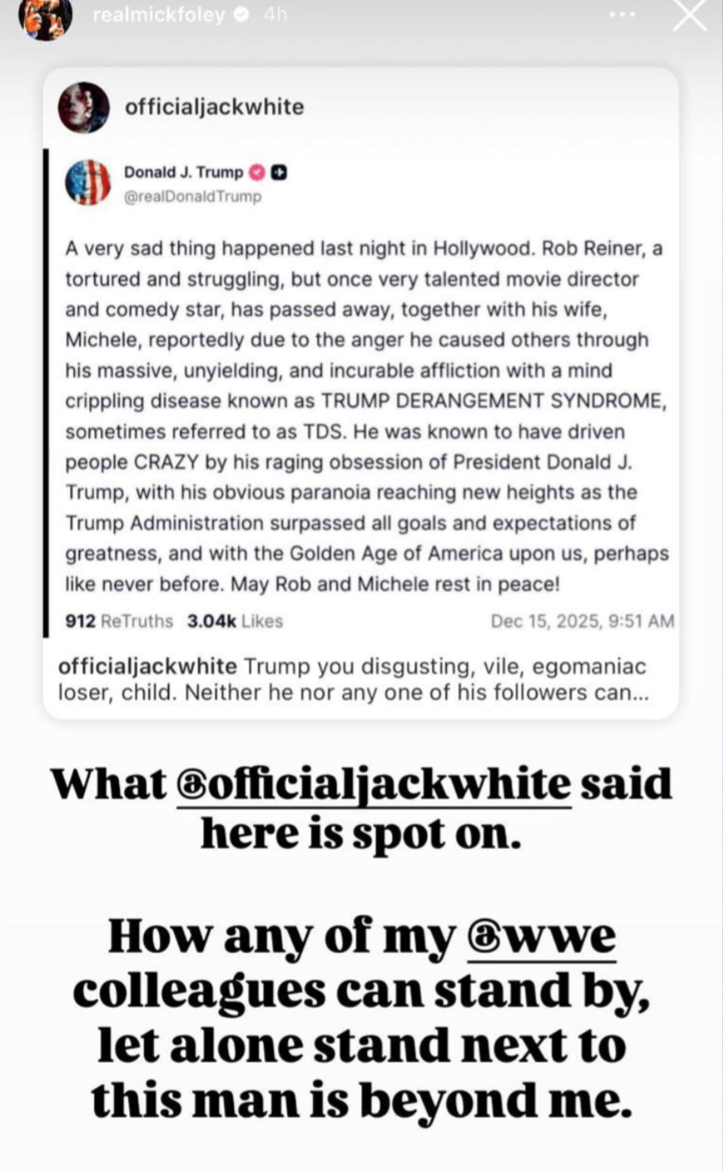 WWE Legend Mick Foley Leaves Company Over Trump’ Rob Reiner Post ...