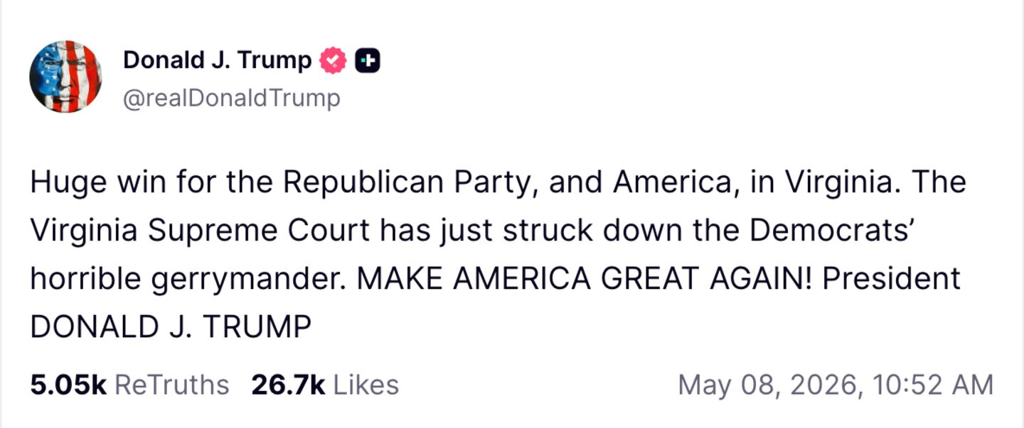 Trump Celebrates Major Court Setback for Democrats