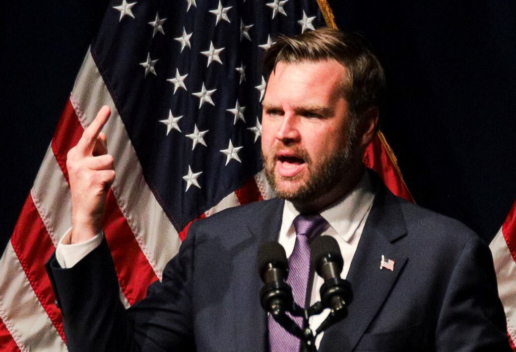 JD Vance Flips Middle Finger in Bizarre ‘Pink-Haired People’ Jibe at ...