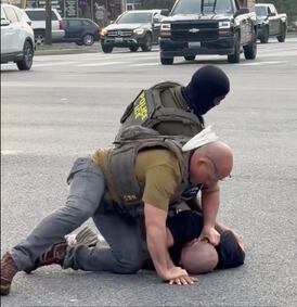 ICE Agent Drops Gun and Levels It at Shocked Rush-Hour Crowd