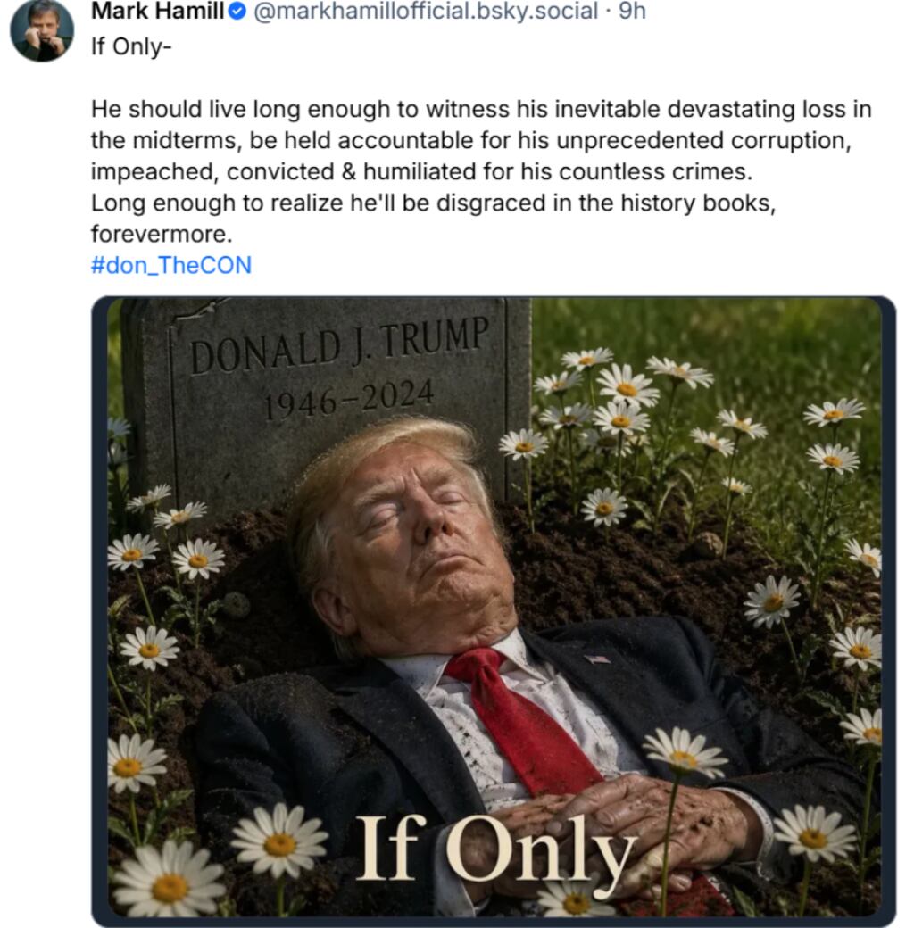 ‘Star Wars’ Icon Apologizes for Shocking Trump Graveyard Post