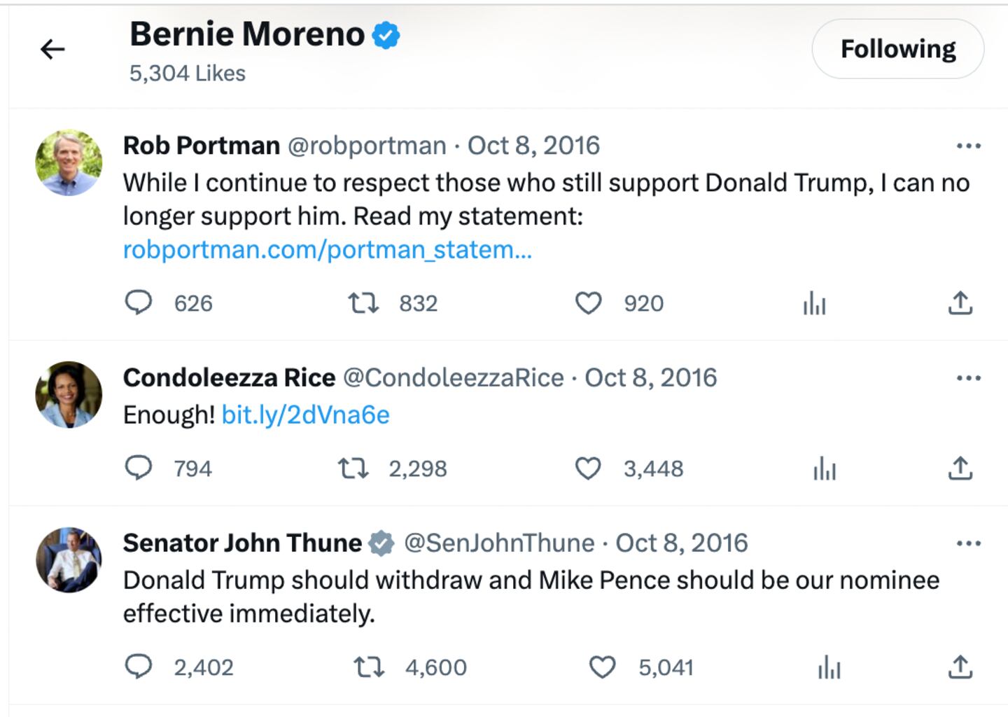 Pro-Trump Senate Candidate Bernie Moreno Didn’t Scrub All of His Anti ...