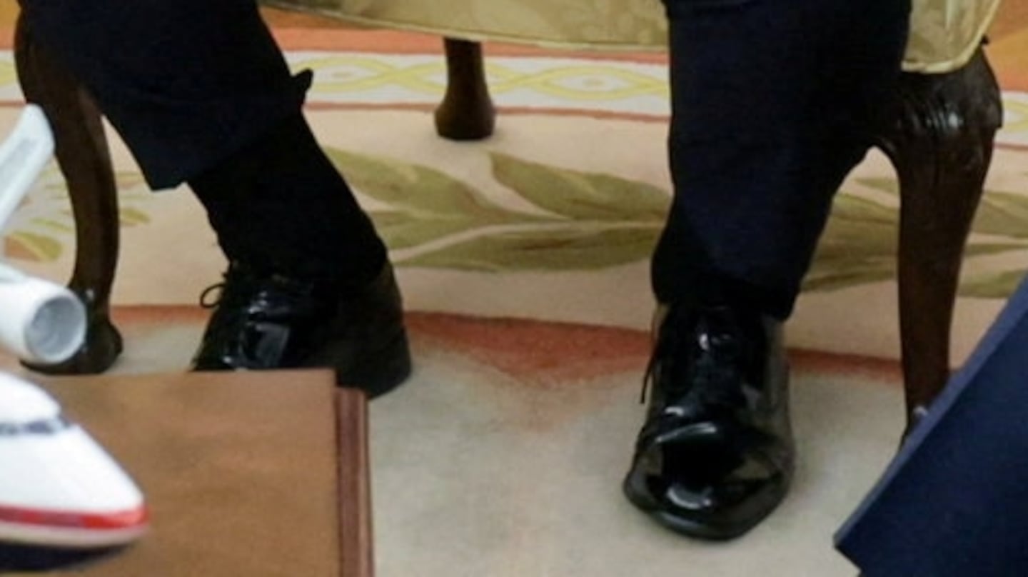 Trump, 79, Flaunts His Bulging Cankles at Important Meeting