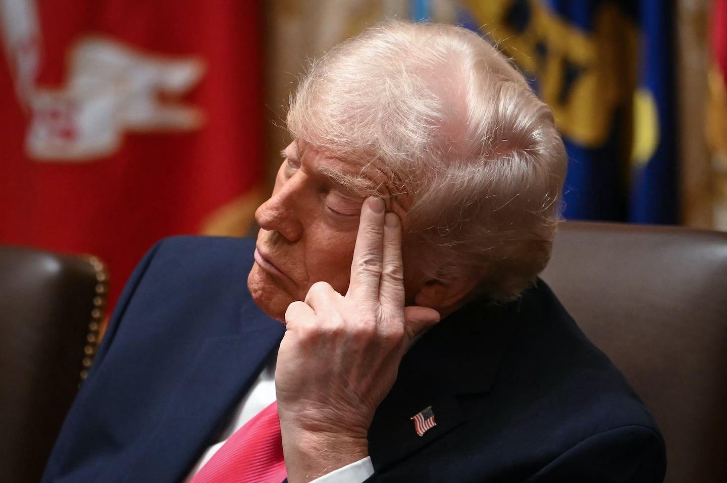 Trump Goon Russ Vought Caught Doodling His Way Through Boss’ Naptime