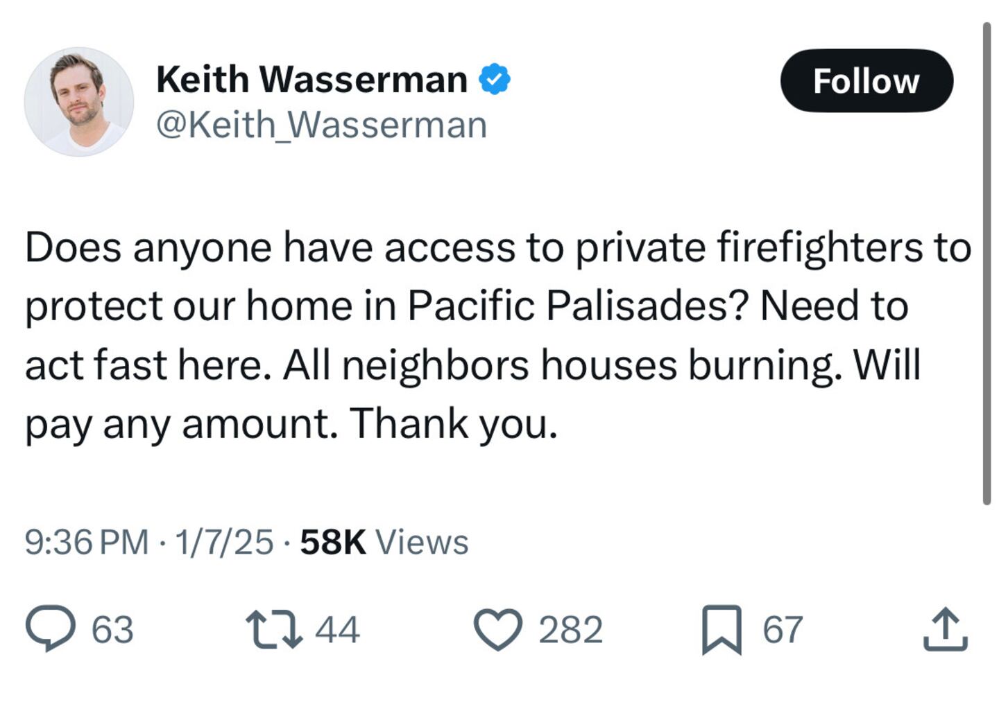 ‘Will Pay Any Amount’: L.A. Millionaire Slammed Over Plea for Private Firefighters to Guard His Home