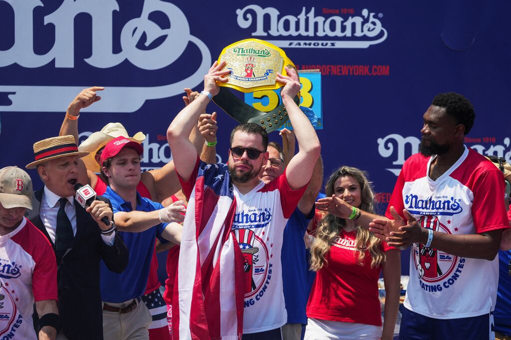 Rejoice America, We Have Two New Hot Dog Eating Champions: Patrick ...