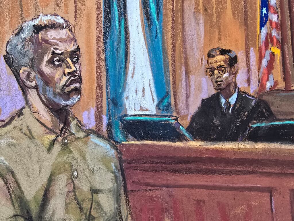 Diddy Shocks Courtroom With New Gray Hair and Beard Look