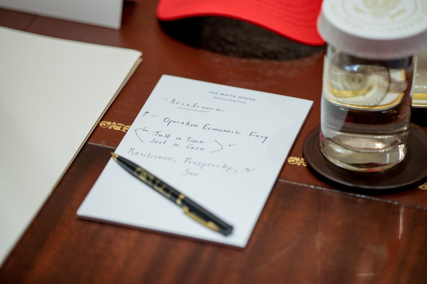 Trump Ally Busted Writing Notes in Cabinet Meeting