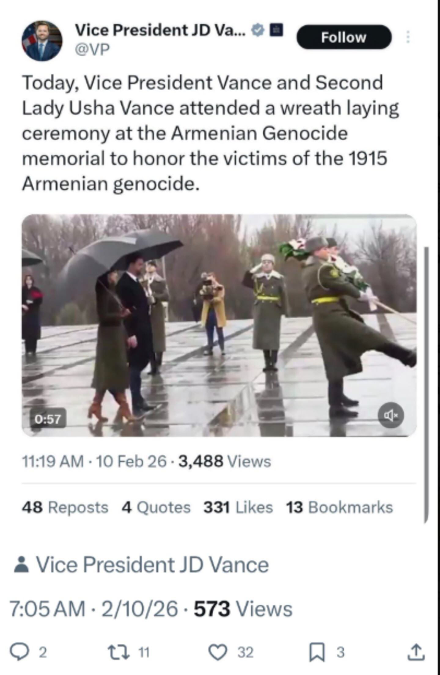 Vance Scrambles to Delete ‘Genocide’ Post in Embarrassing Overseas Trip ...