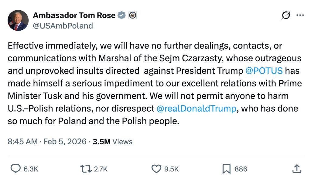 MAGA Ambassador Rages at Ally for Snubbing Trump’s Nobel Fantasy