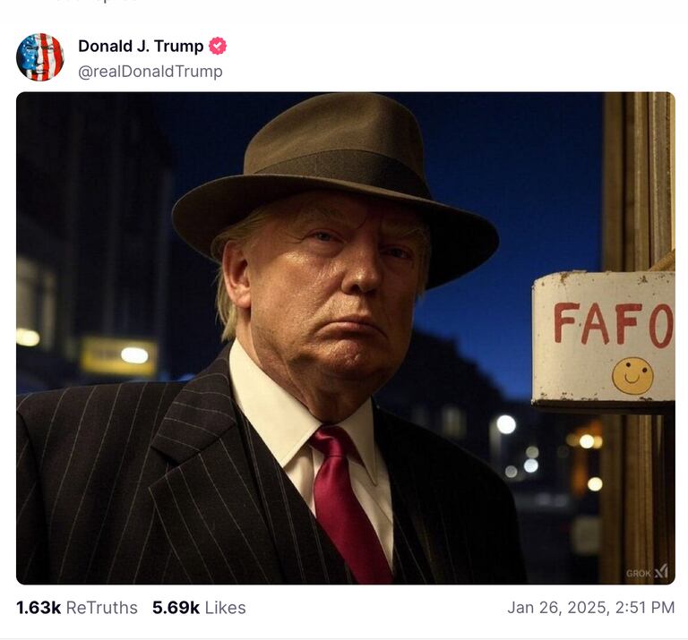Trump Celebrates Crippling Tariffs With Bizarre AI-Generated ‘Don’ Meme