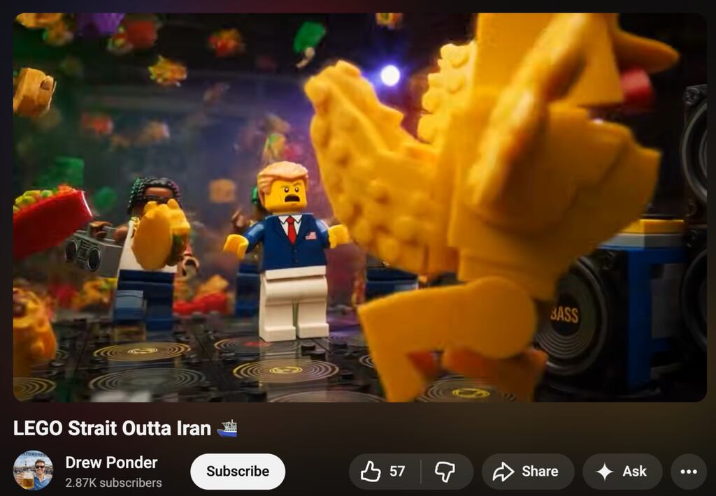 How AI Satirist Turns MAGA Goons Into Lego Laughing Stocks