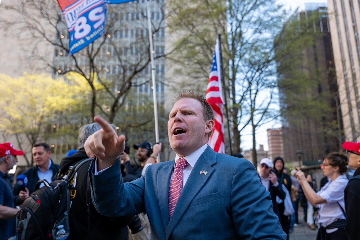 Trump Wanted to See Crowd Outside Trial. He Got 50 Randos.