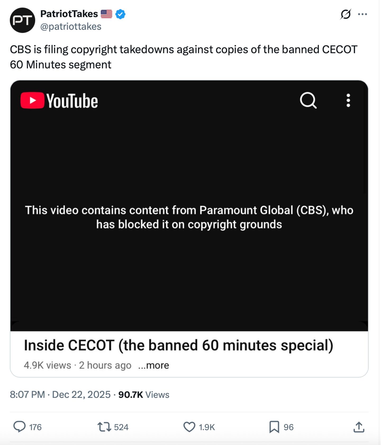 CBS Frantically Tries to Stop People From Seeing Censored ‘60 Minutes’