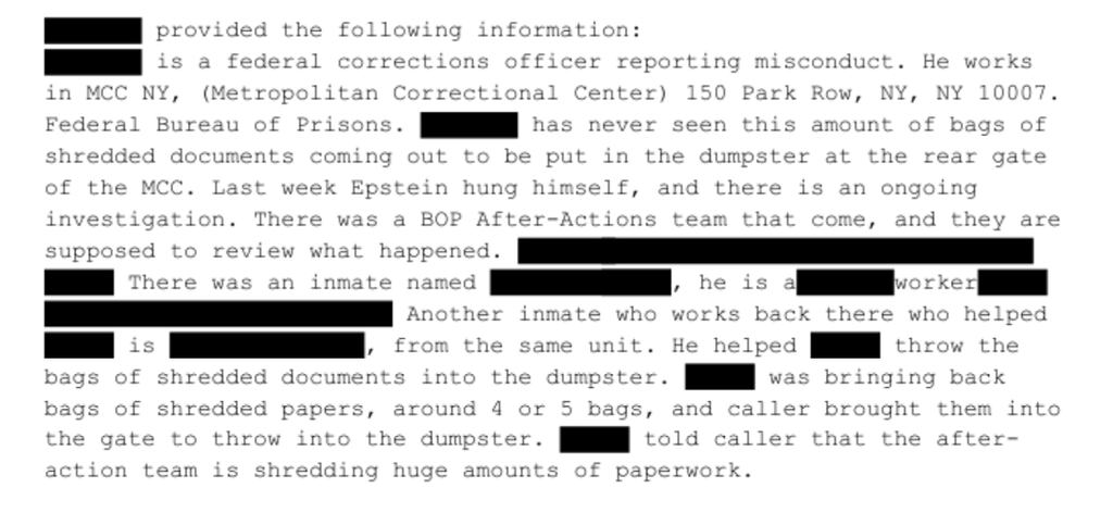 Trump DOJ Shredded ‘Huge’ Pile of Jeffrey Epstein Prison Docs After ...