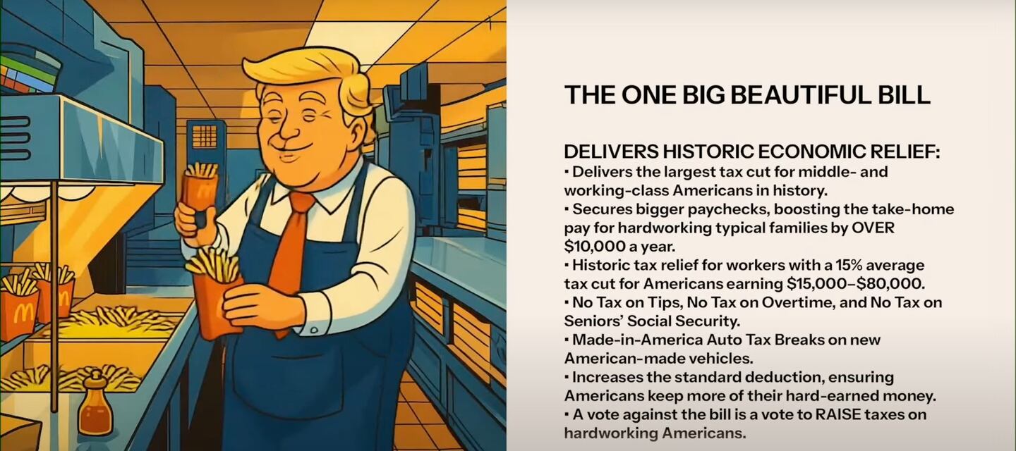 White House Launches Bonkers Cartoon of Trump at McDonald’s to Push His ...