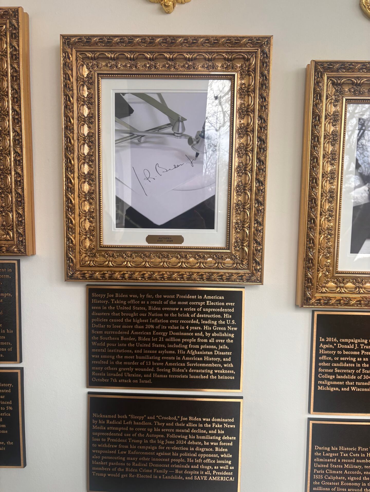 Trump Adds Unhinged Insults to Tacky Presidents Walk of Fame