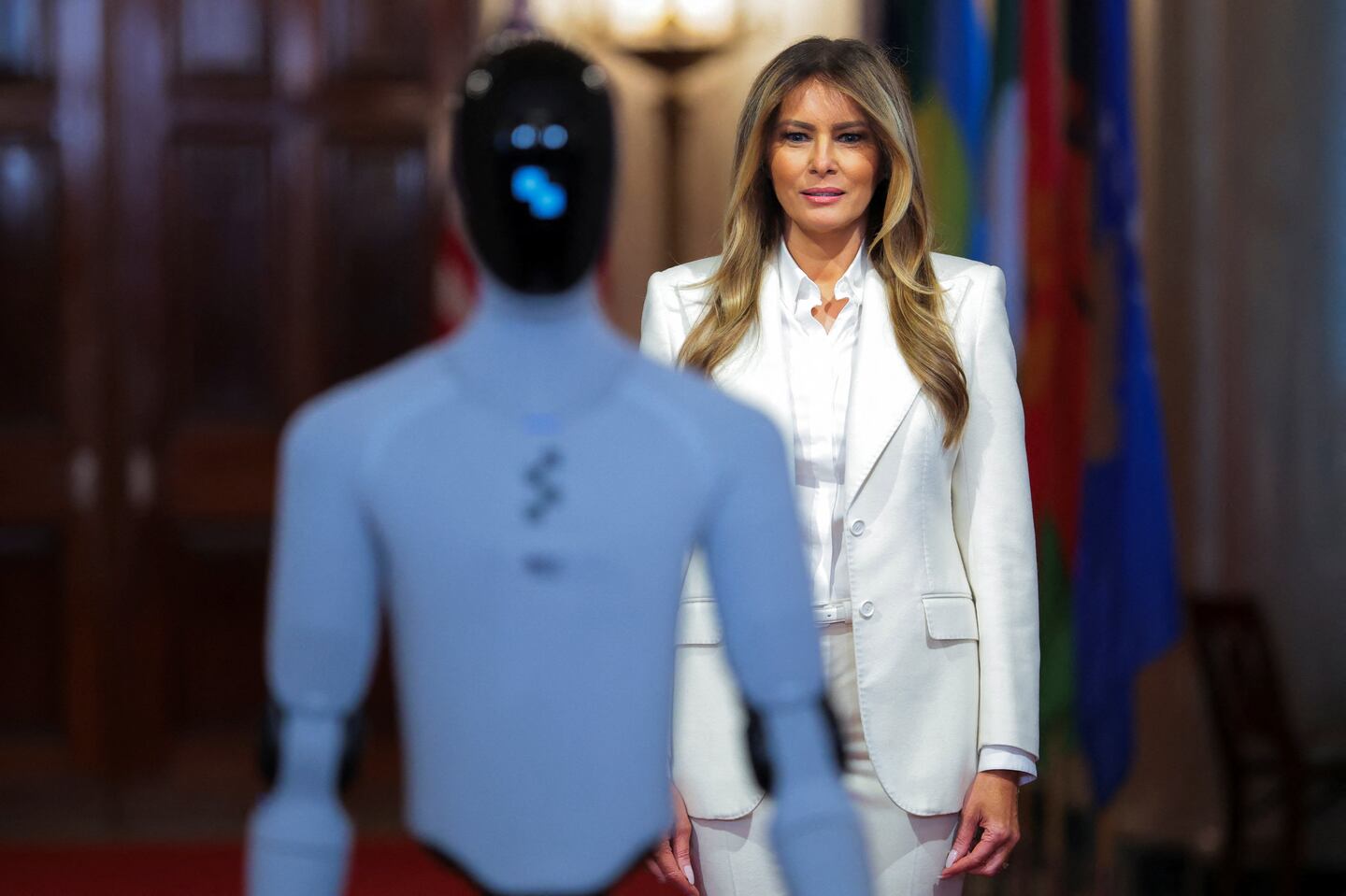 Multilingual Robot Mimics Melania Trump at Weird White House Event ...