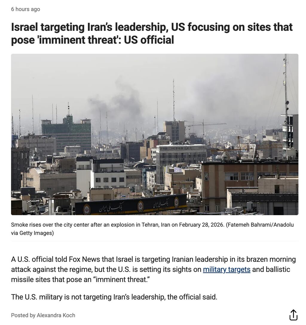 Fox News Slams Donald Trump’s ‘Brazen’ Attack on Iran
